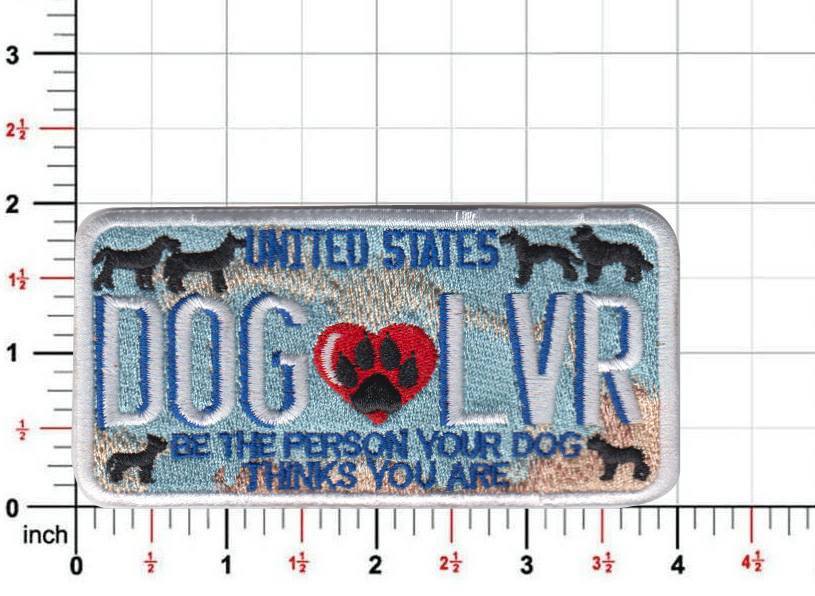 Dog Lover License Plate Patch – LA Patches and Pins